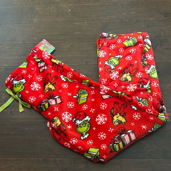 Intimates & Sleepwear | Dr Seuss Womens Grinch Pajama Pants Red Green ...